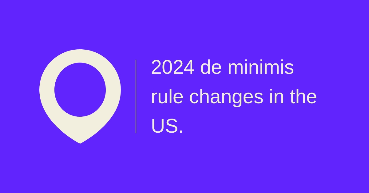 De minimis rule & how it affects e-com shipping to the US?